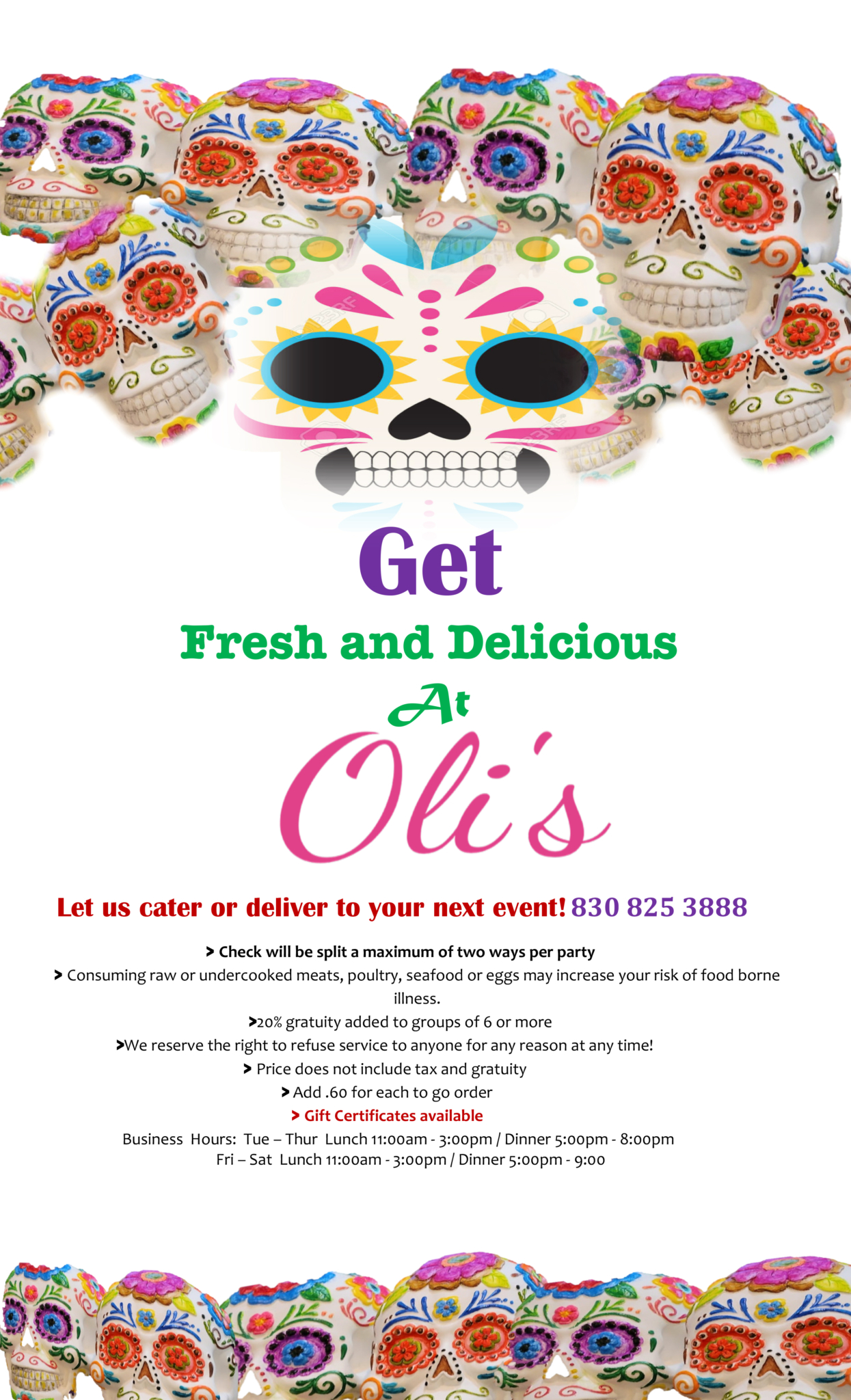 Menu - Oli's Kitchen